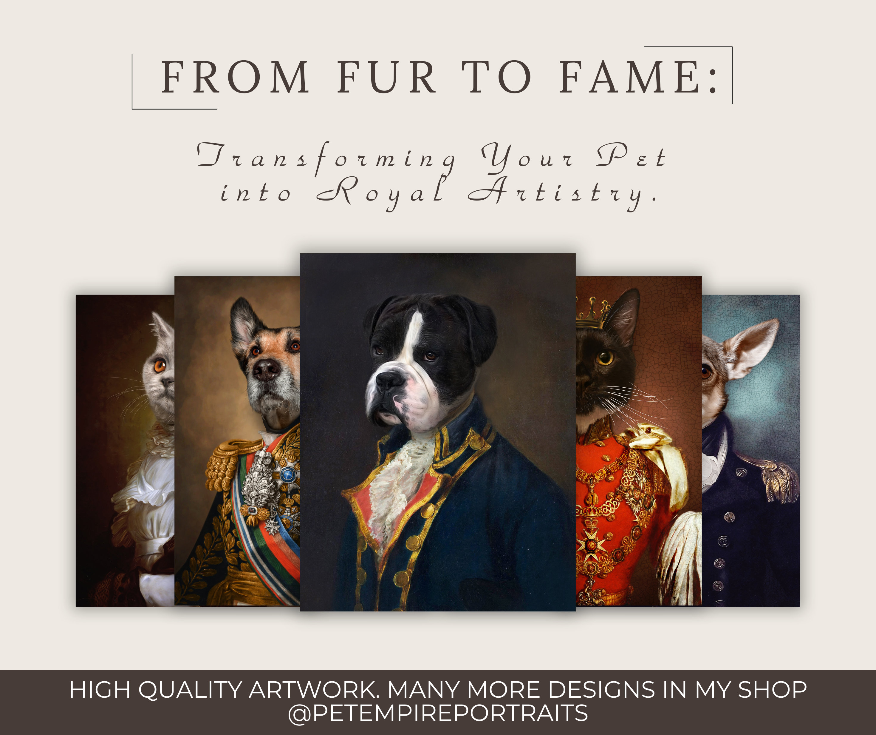 Custom Royal Pet Portrait | Dog Portrait | Pet Portrait | Pet Portrait ...