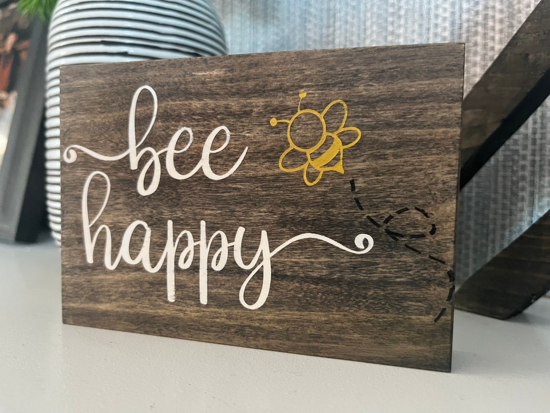 Bee Happy Sign - Etsy