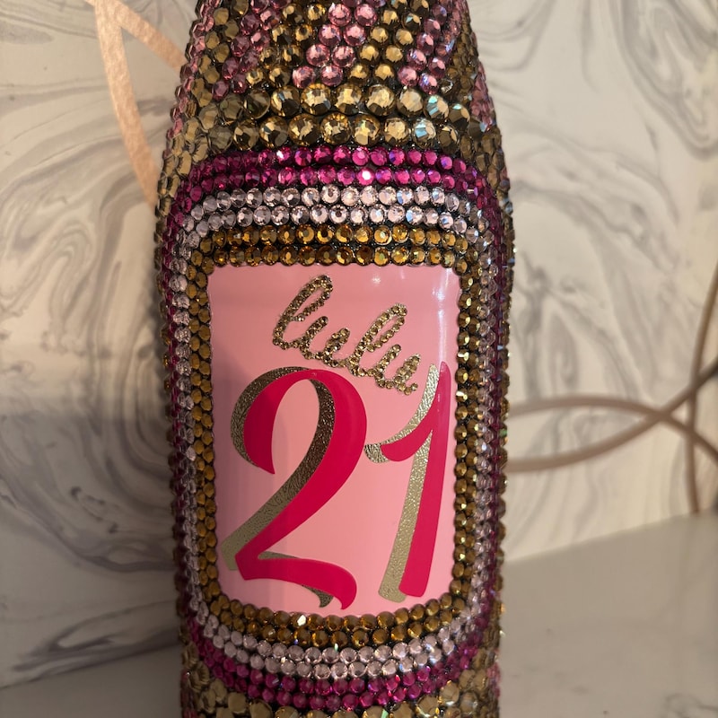 Bedazzled Alcohol Bottle - Etsy