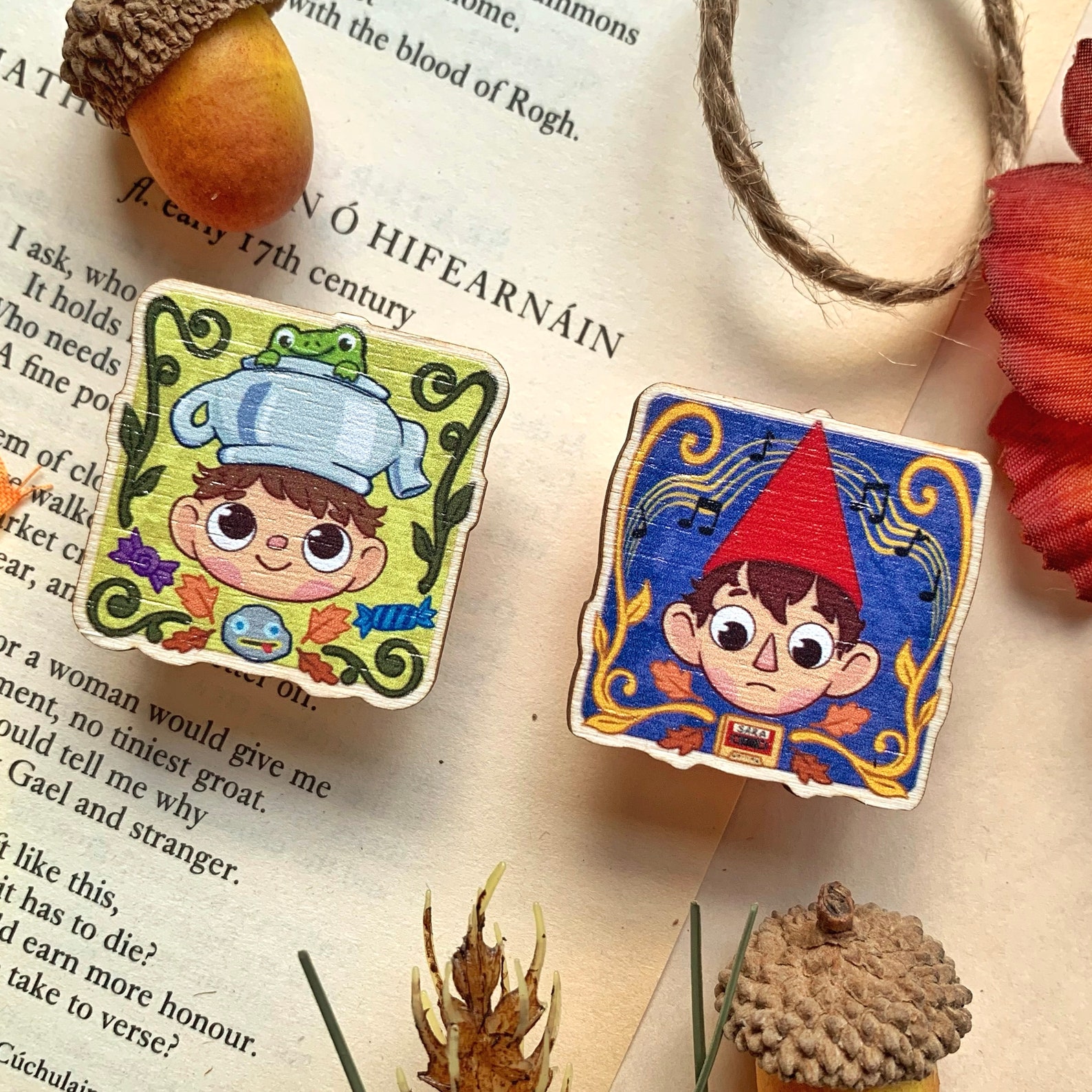 OTGW Wooden Pin Over the Garden Wall Inspired Wirt Greg - Etsy