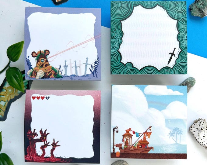 BOTW TOTK Sticky Note Pad | Tears of the Kingdom | Memo Pad | Legend of ...