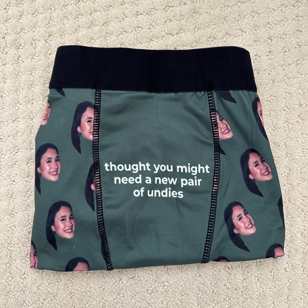 Man Made Underwear Custom Photo Personalized Face Men Boxers. Boyfriend ...