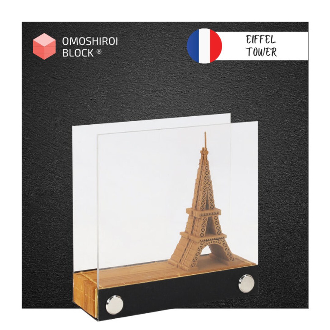 Omoshiroi Block France Eiffel Tower 3D Memo Pad - Etsy
