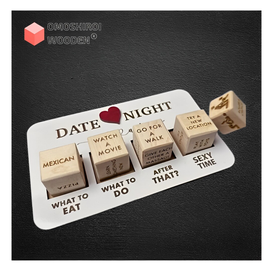 Valentine's Day Gift Fun Wooden Dice, Love Board Game, Couple's Board ...