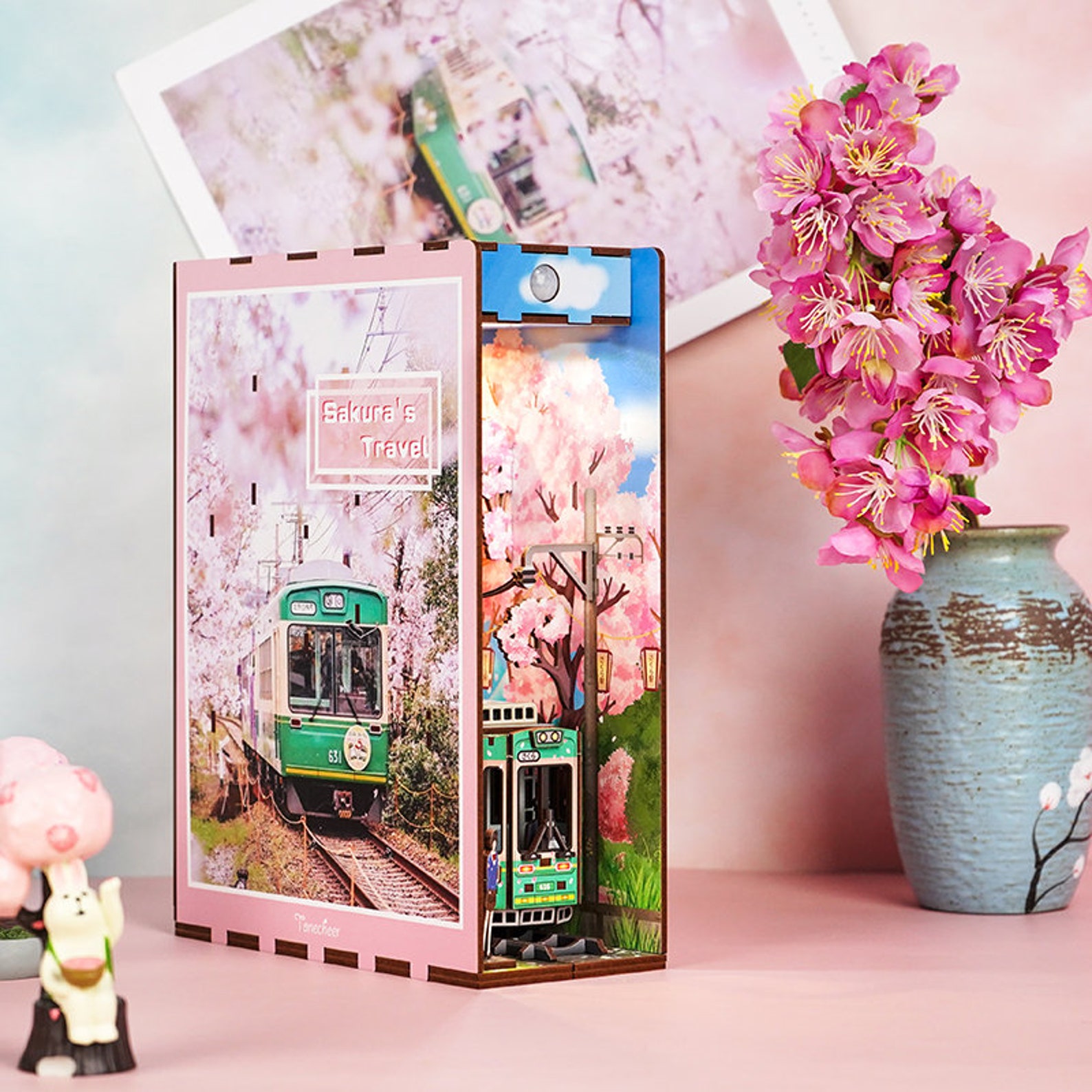 Japanese Sakura's Travel DIY Wooden Bookend Creative - Etsy New Zealand