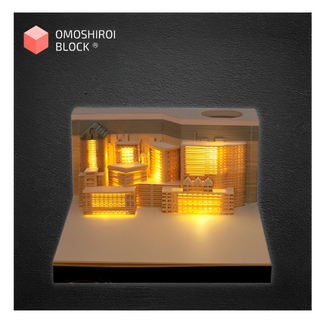 Omoshiroi Block the City Night 3D Memo Pad - Etsy