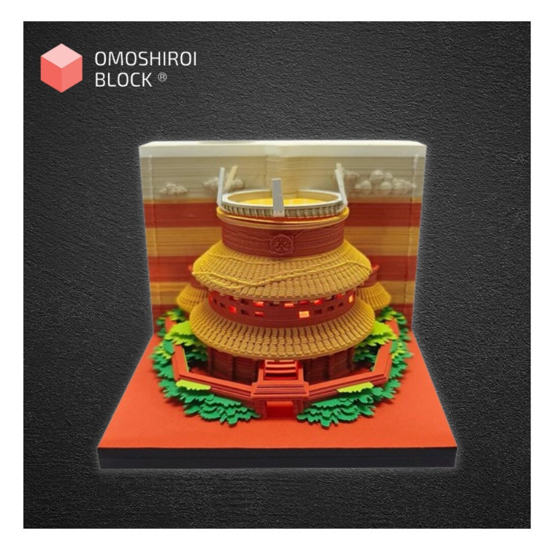 Omoshiroi Block Anime Building 3D Memo Pad - Etsy