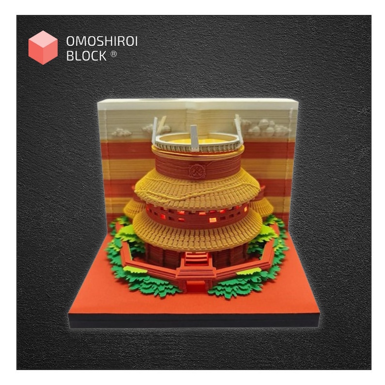 Omoshiroi Block Anime Building 3D Memo Pad - Etsy