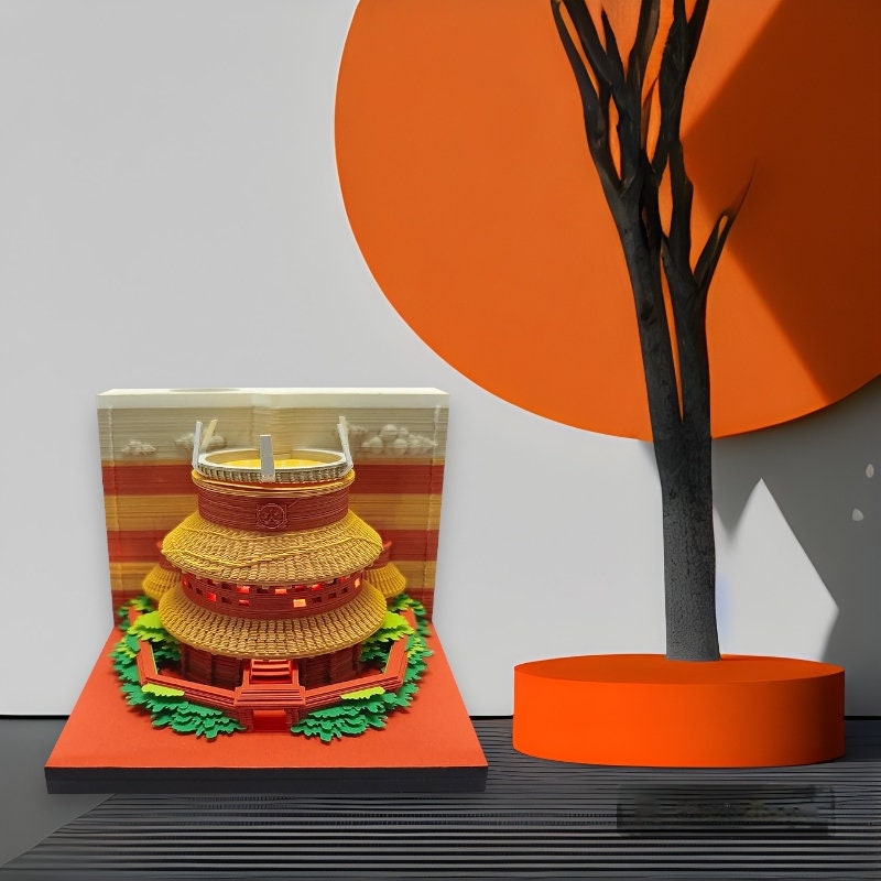 Omoshiroi Block Anime Building 3D Memo Pad - Etsy