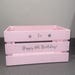 Big Pink Personalised Wooden Crate - Etsy