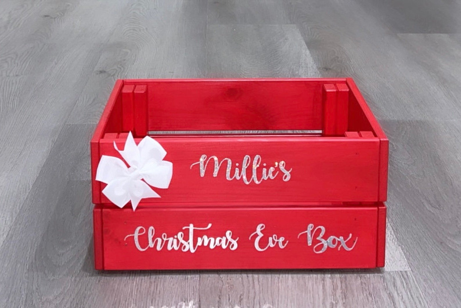 Small Red Personalised Crate - Etsy