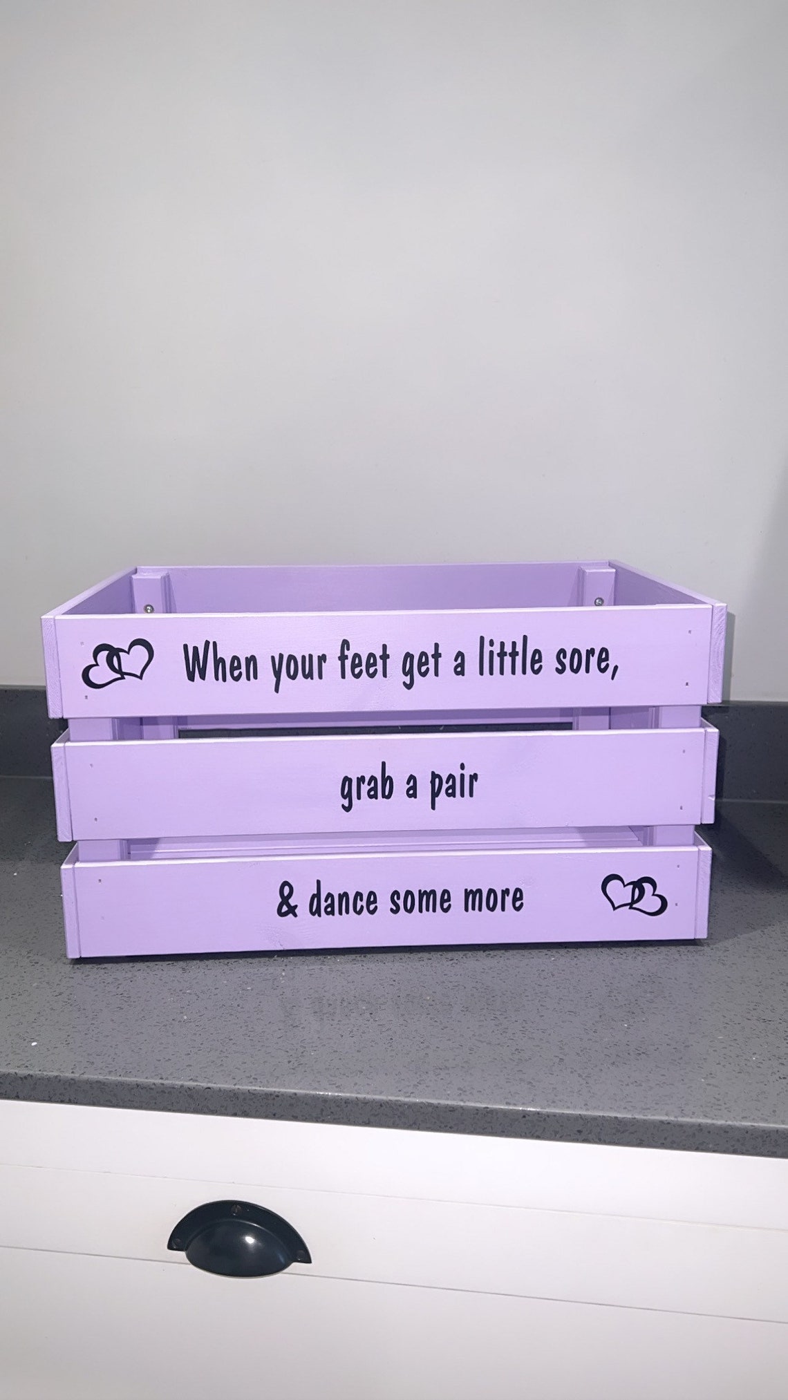 Big Violet Personalised Wooden Crate - Etsy