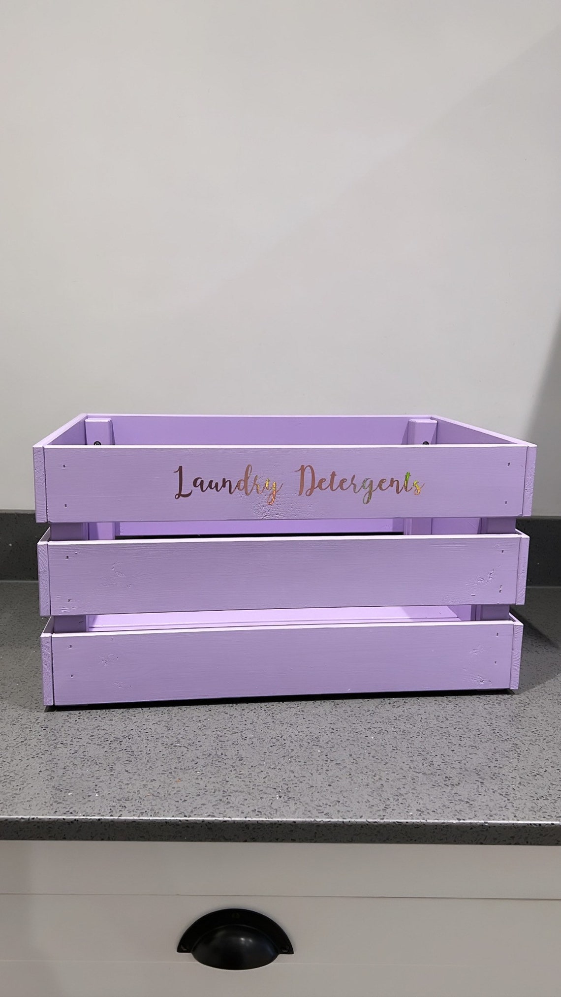 Big Violet Personalised Wooden Crate - Etsy
