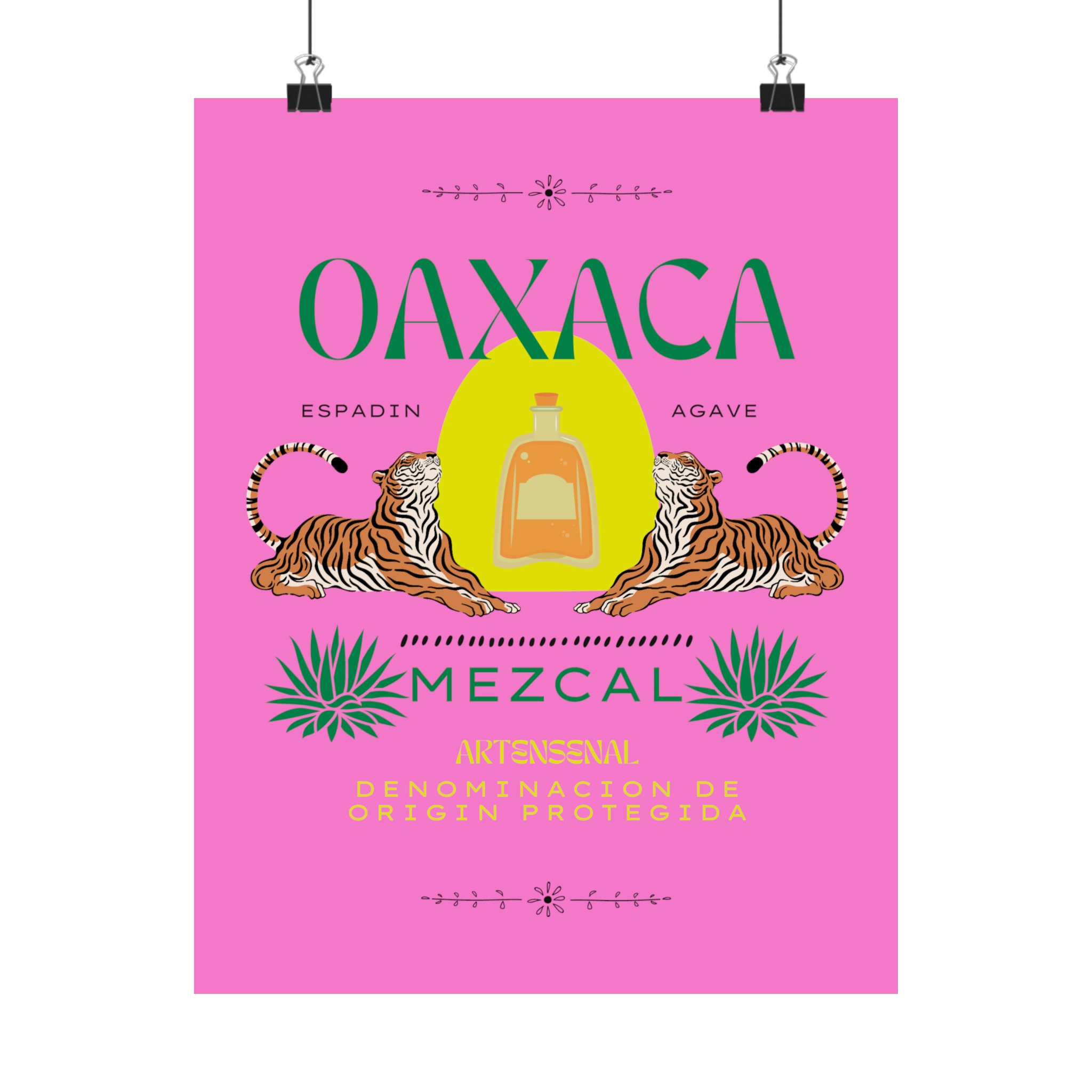 Pink Vintage Oaxaca Mezcal Bar Cart Wall Art Dopamine Decor - Etsy