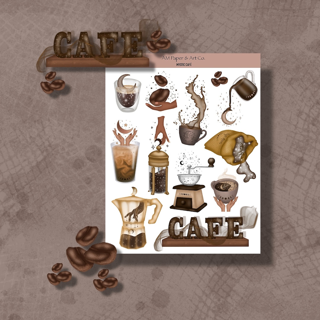 Mystic Cafe Printable Stickers (printable, Digital) - Etsy