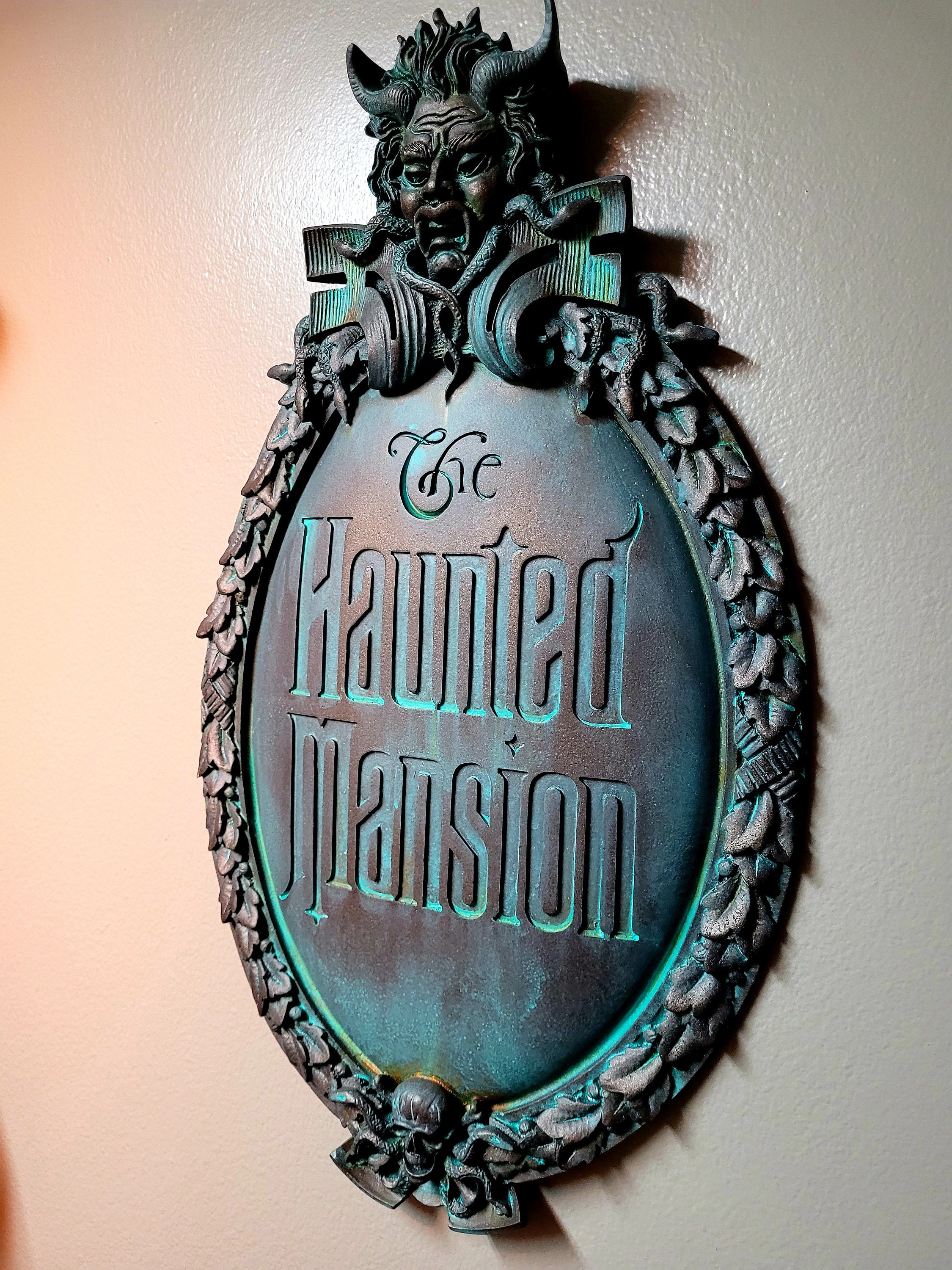 Disney- Inspired Haunted Mansion Gate Plaque Replica – Gothic Wall Art ...