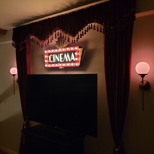 Custom Art Deco Vintage Style Home Theater Cinema Marquee Sign ...