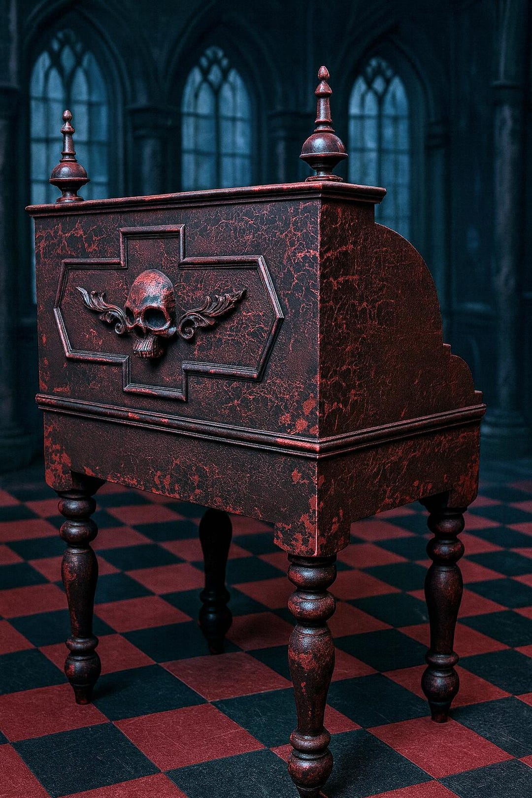 Wednesday Addams Inspired Gothic Writing Desk – Handcrafted Nevermore ...