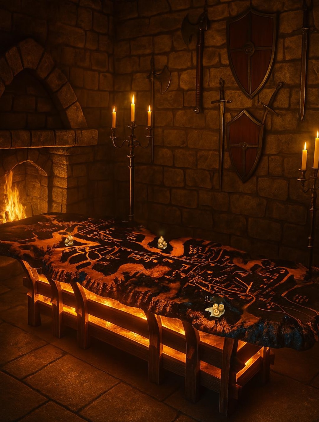 Game of Thrones Dragonstone War Table Replica – Glowing With Fire ...
