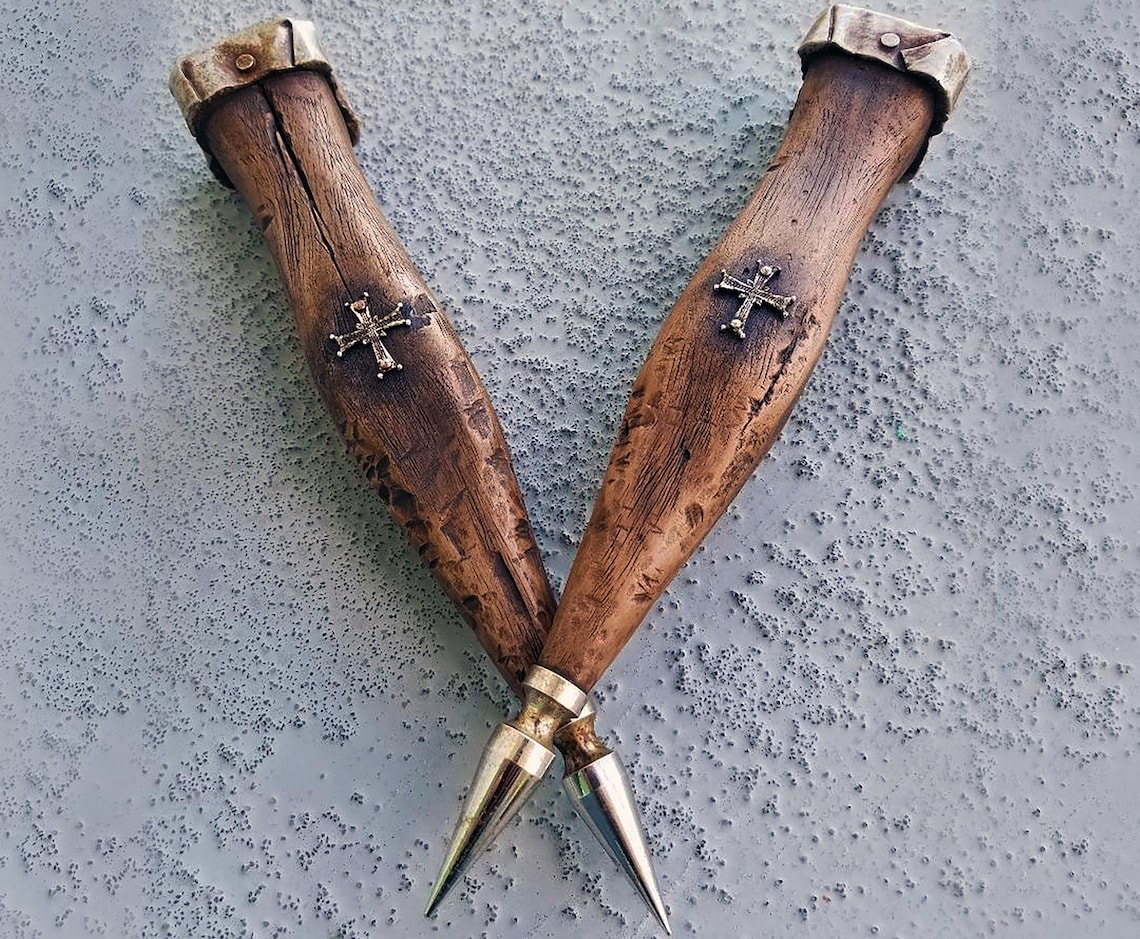 Vampire Hunter Killing Stake With Silver Tip and Emblem - Etsy UK