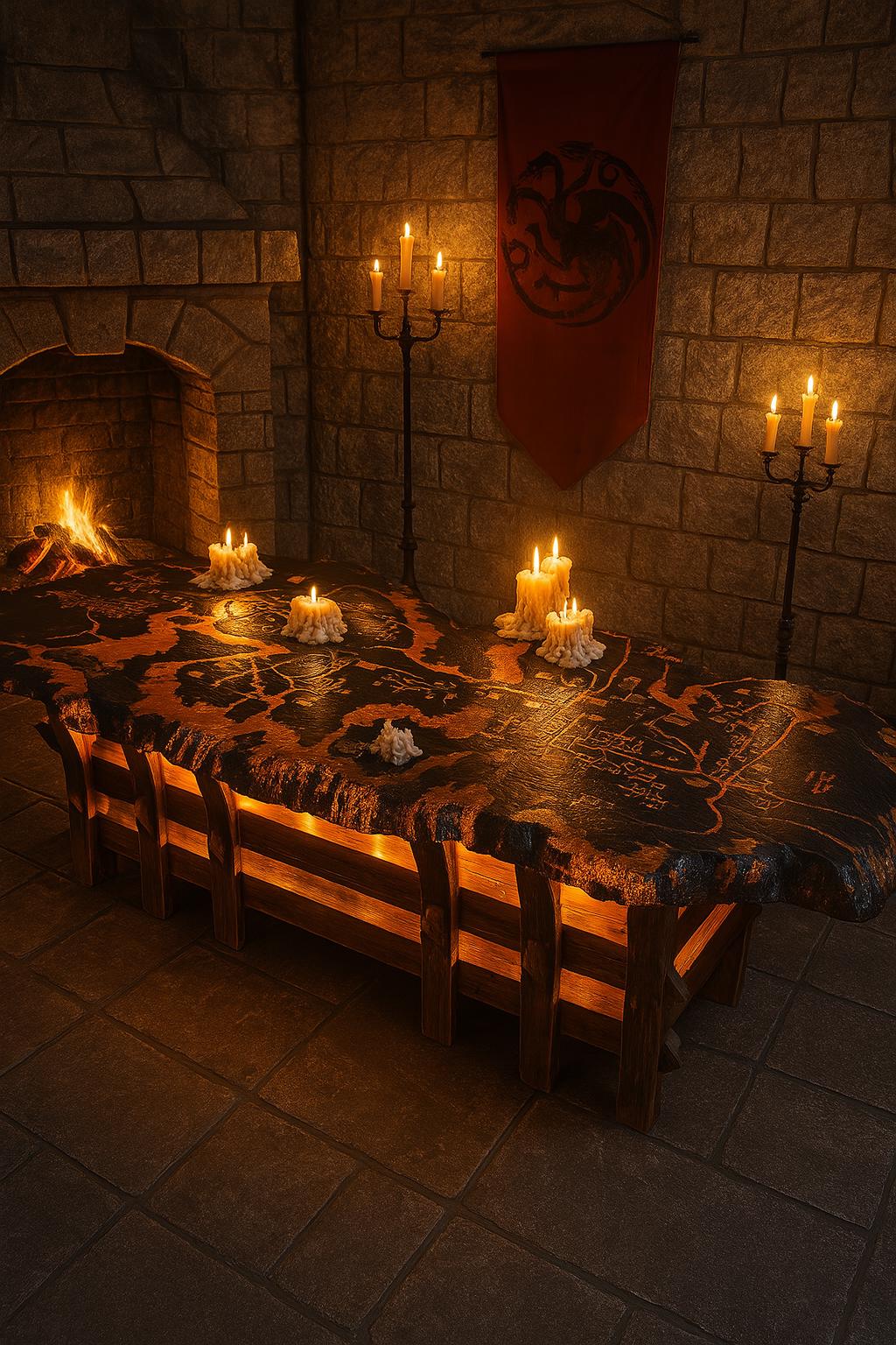 Game of Thrones Dragonstone War Table Replica – Glowing With Fire ...