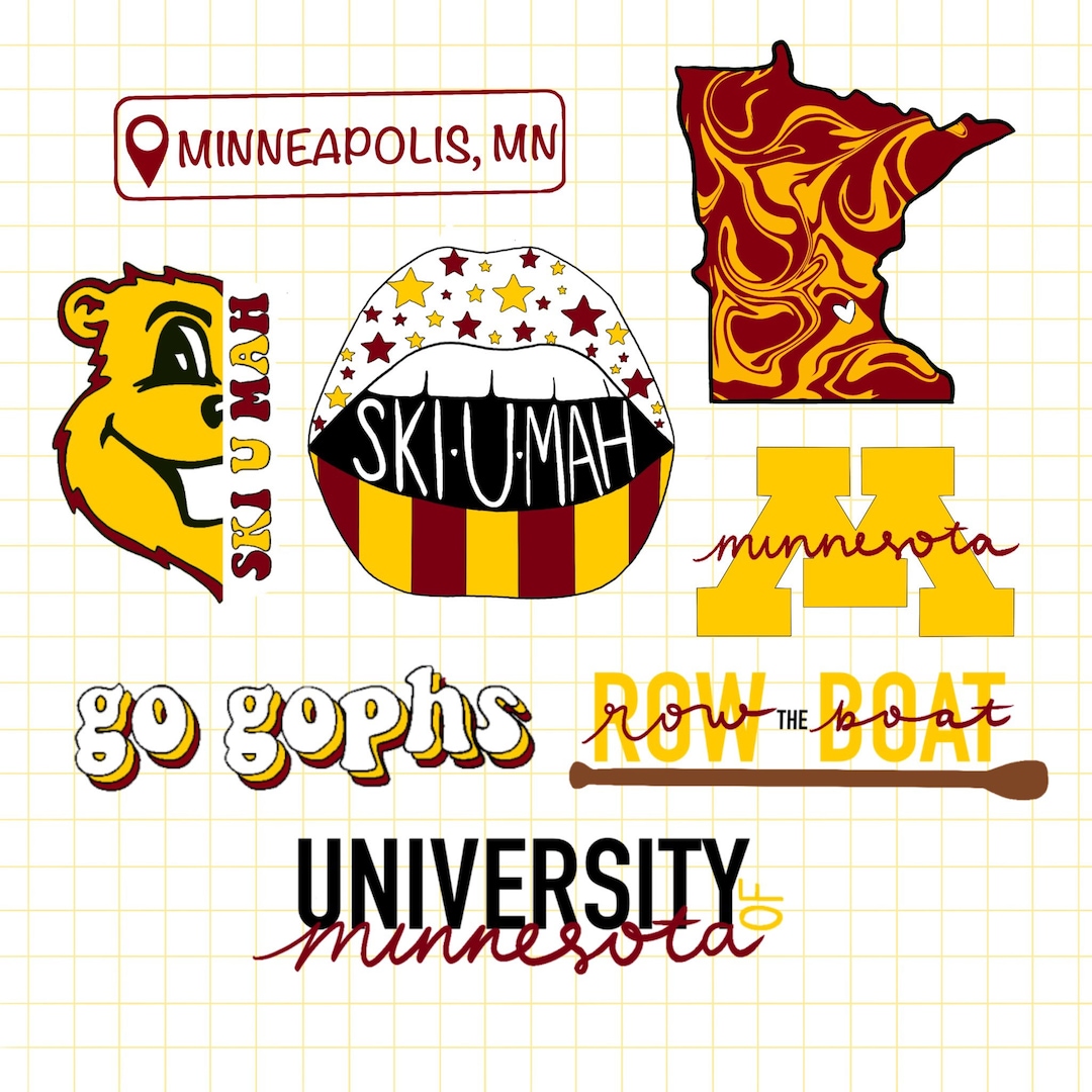 University of Minnesota Weatherproof Stickers - Etsy