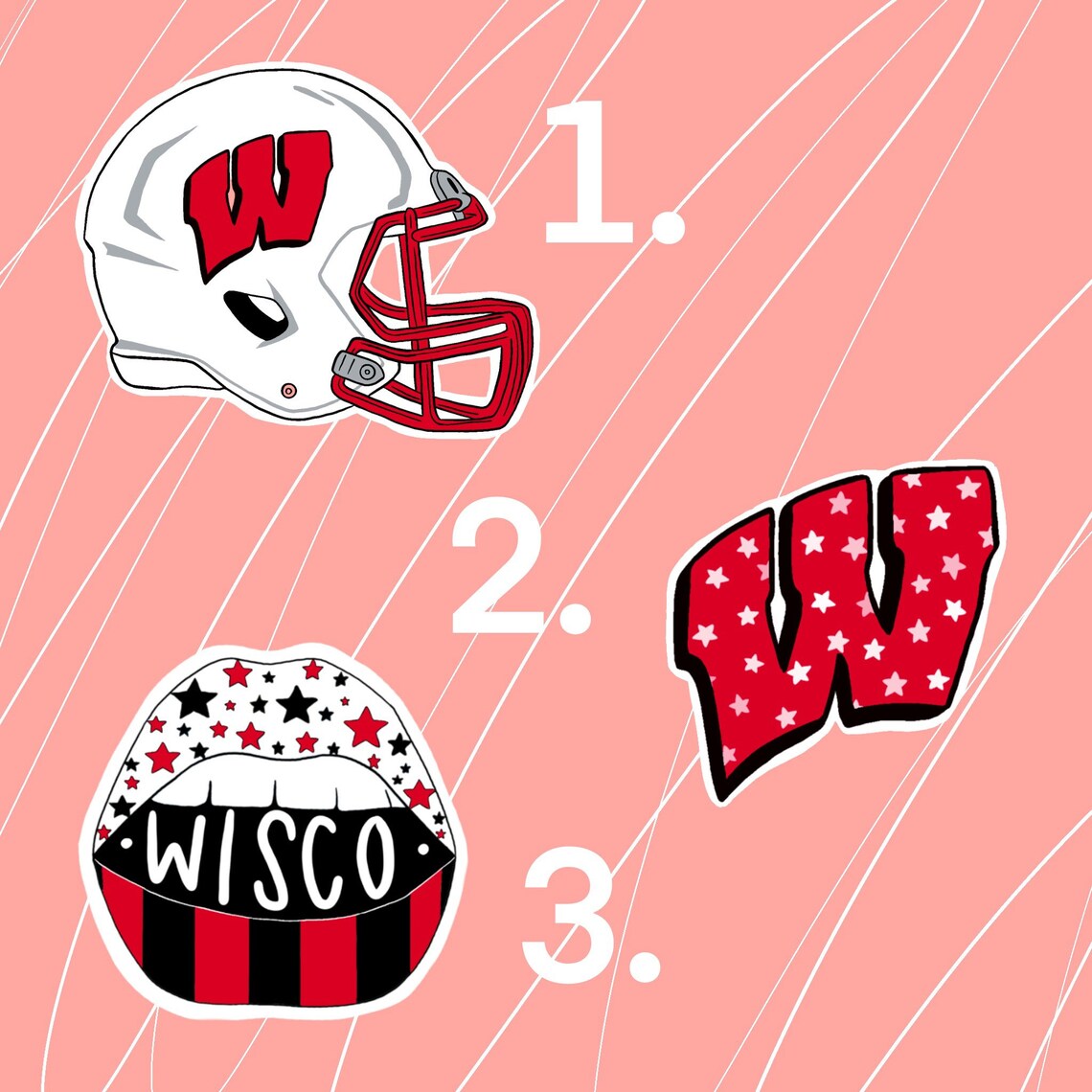 University of Wisconsin- Madison Weatherproof Stickers - Etsy