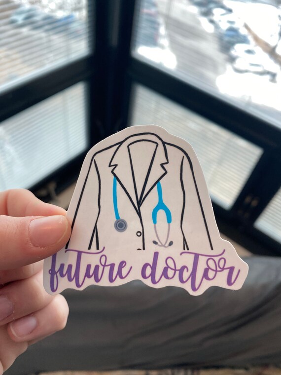 Future Doctor White Coat Weatherproof Sticker | Etsy