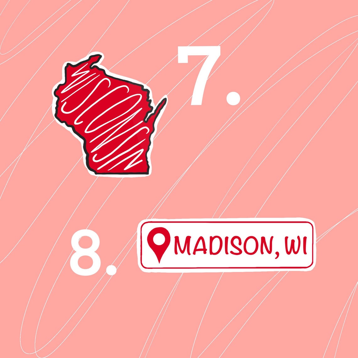 University of Wisconsin- Madison Weatherproof Stickers - Etsy