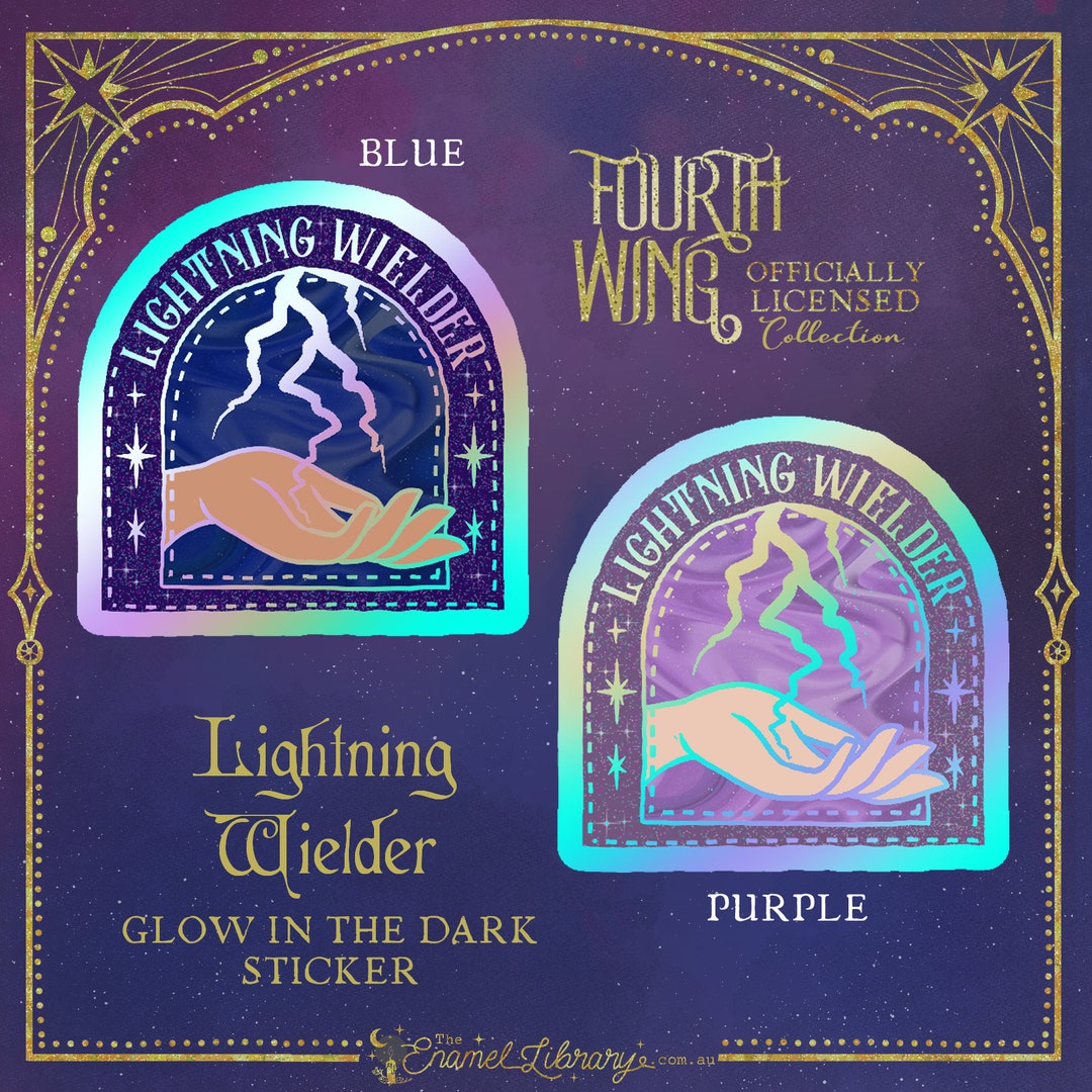 Officially Licensed Fourth Wing Holographic Sticker Glow in the Dark ...