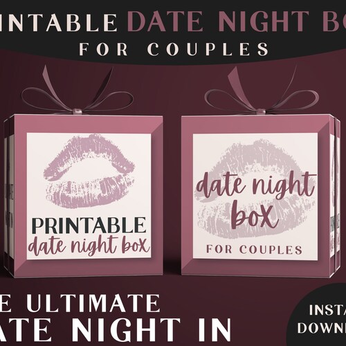 Printable Date Night Kit. Romantic Digital Date Night Box for - Etsy