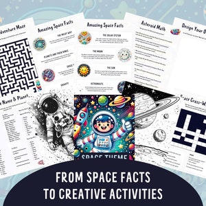 Printable Space Activity Pack I Space Theme Coloring Pages | Planet ...