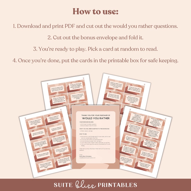 Printable Would You Rather Game. 100 Funny Would You Rather Questions ...