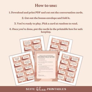 100 Printable Conversation Cards for Couples & Friends. Conversation ...