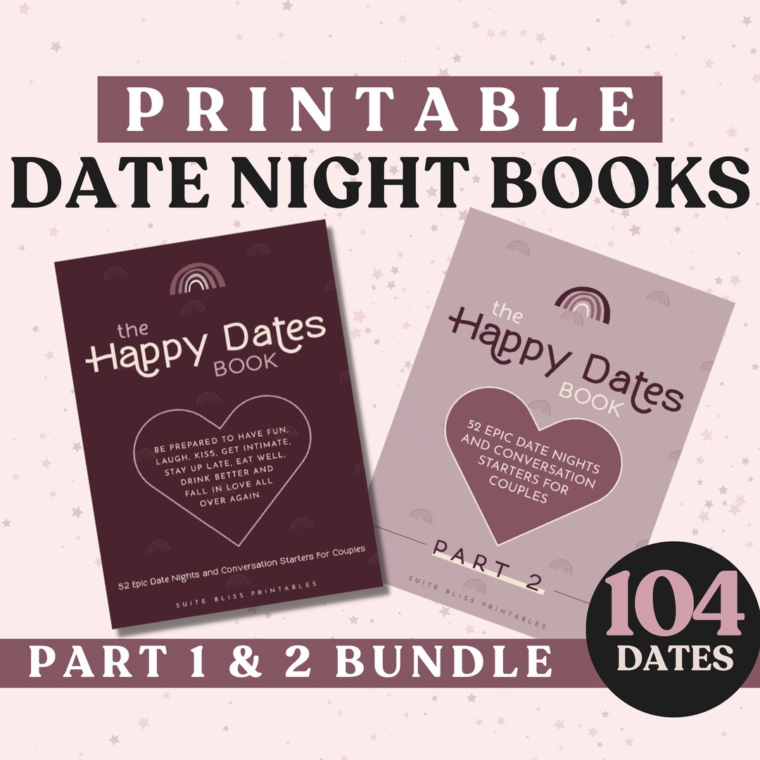 Printable Date Night Ideas Book BUNDLE. A Date Night Box & Date Night ...