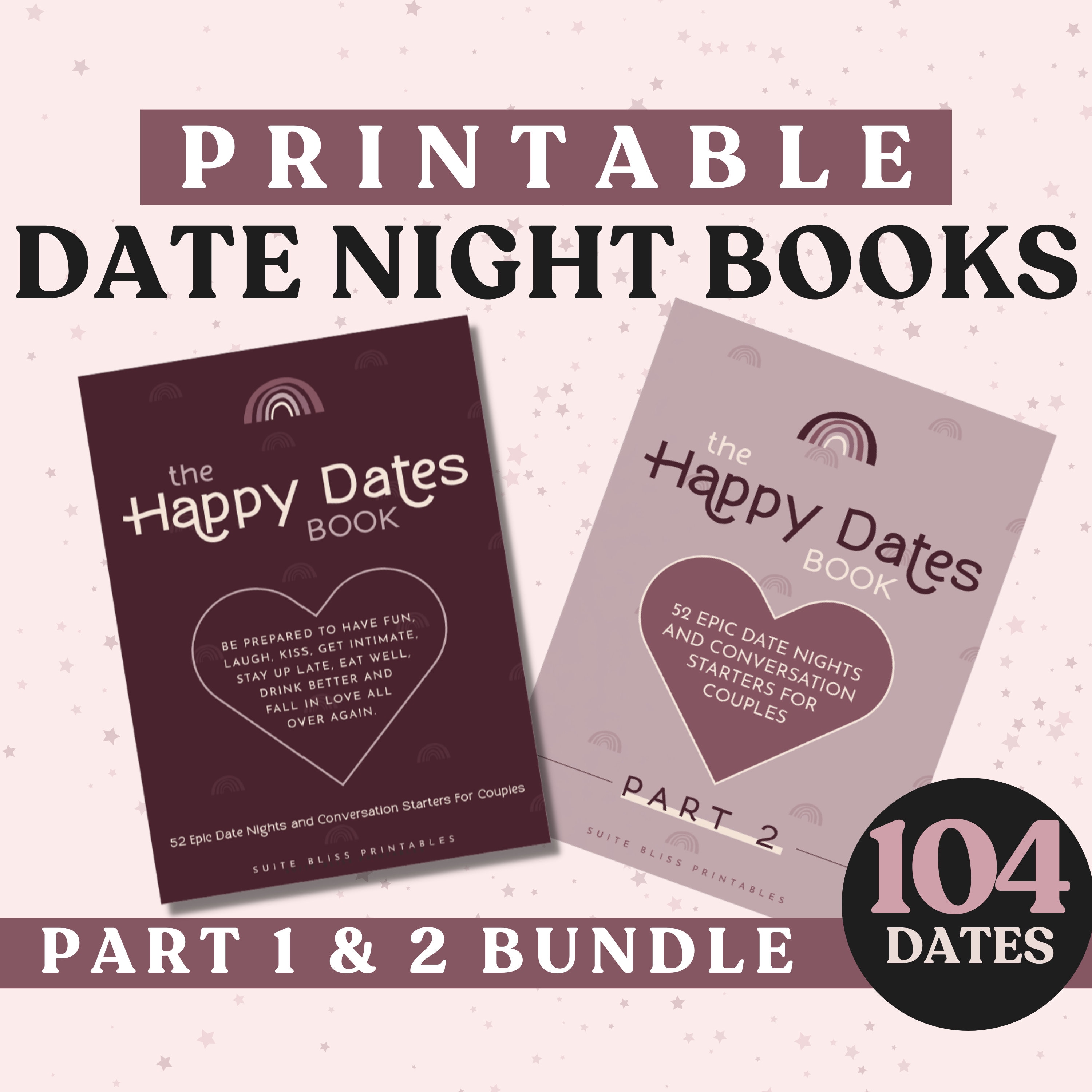 Printable Date Night Ideas Book BUNDLE. A Date Night Box & Date Night ...