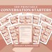 100 Printable Conversation Cards for Couples & Friends. Conversation ...