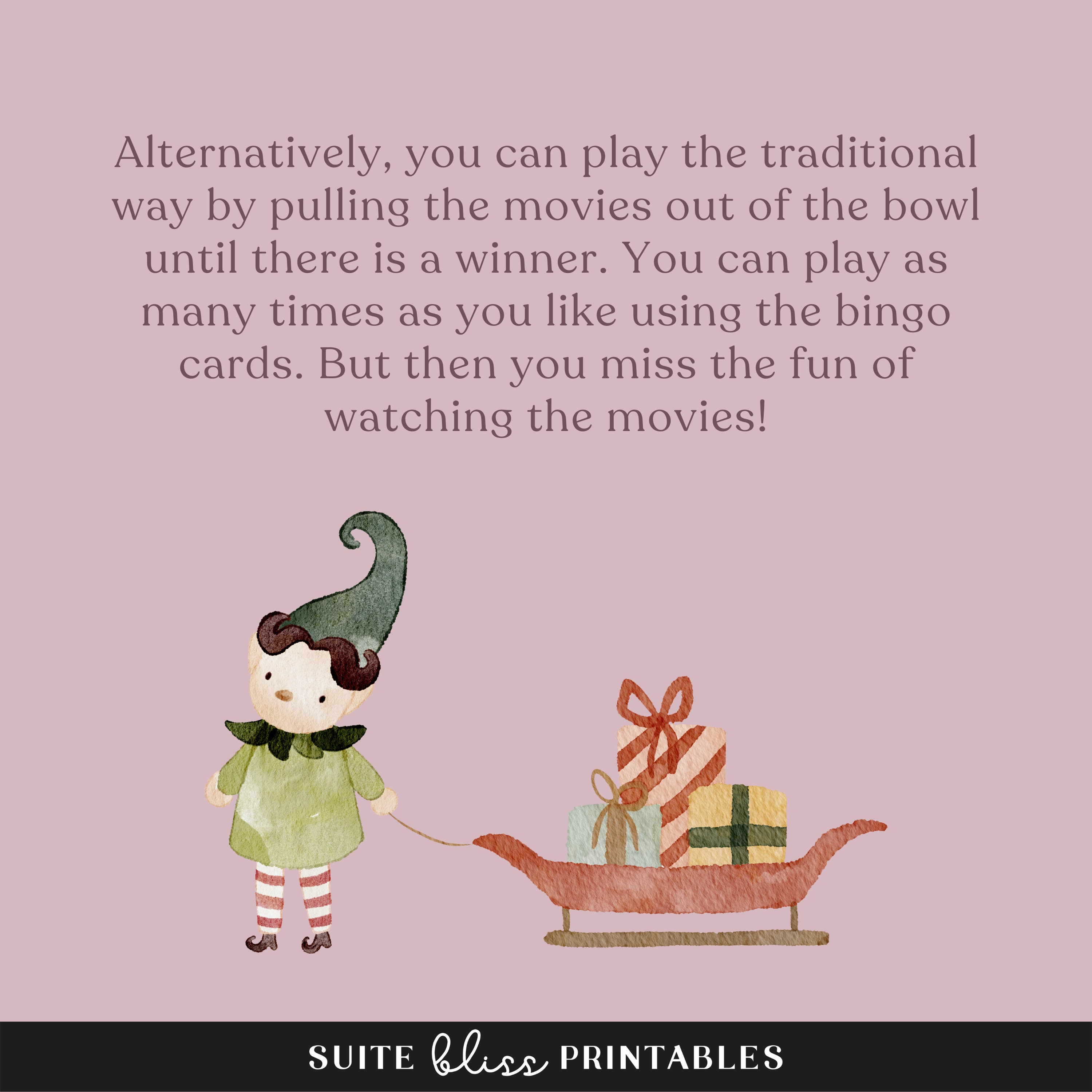 Printable Christmas Movie Bingo Game: Family Holiday Activity (PDF) - Etsy