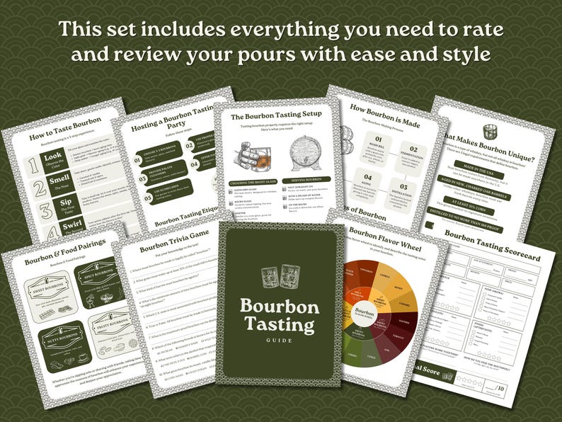 Printable Bourbon Tasting Guide: Whiskey Trivia & Scorecard (PDF) - Etsy