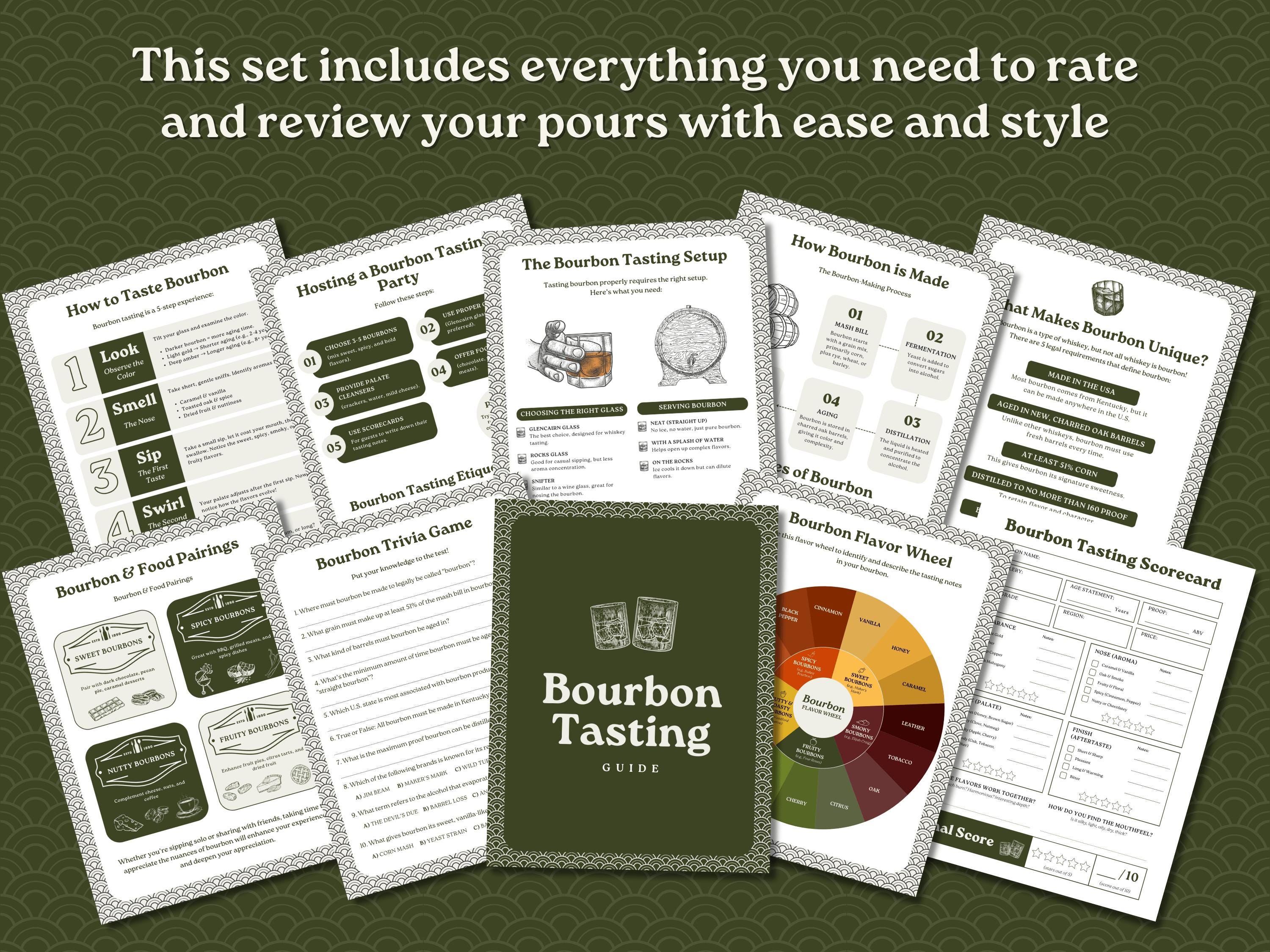 Printable Bourbon Tasting Guide: Whiskey Trivia & Scorecard (PDF) - Etsy