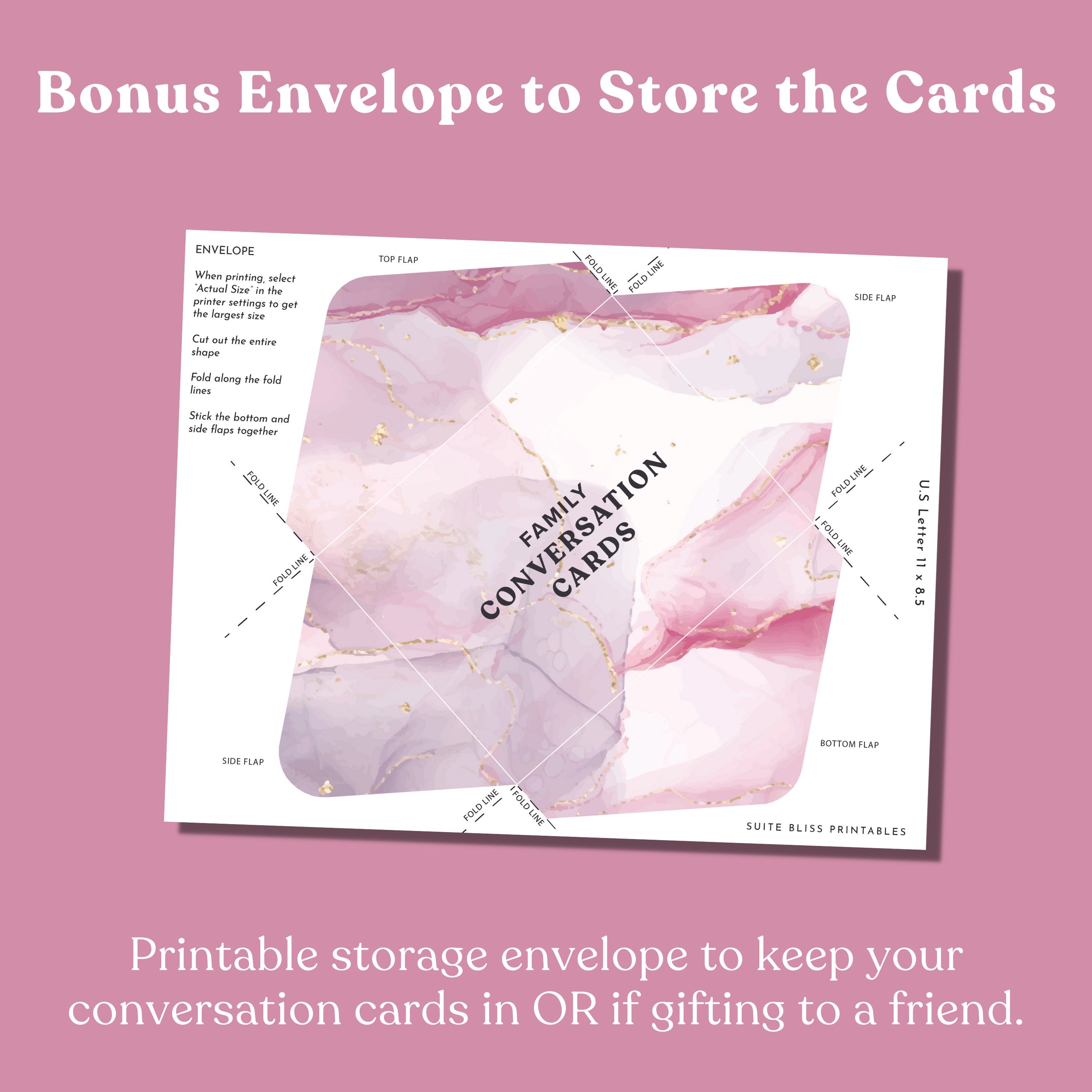 Family Conversation Starter Cards: Table Topics Game (digital Download ...