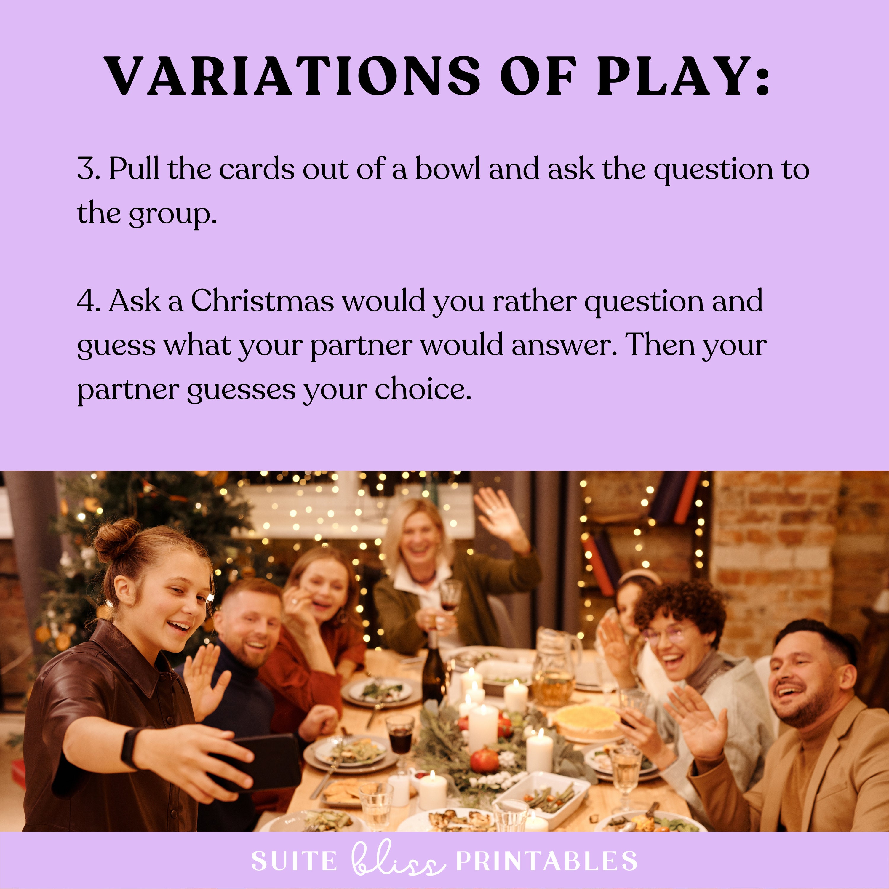 Printable Christmas Would You Rather Game. 70 Would You Rather ...