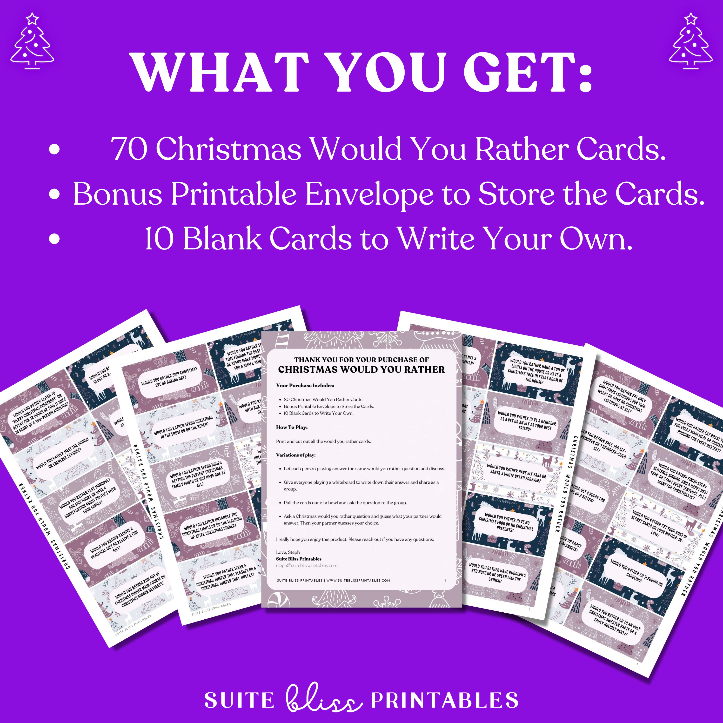 Printable Christmas Would You Rather Game. 70 Would You Rather ...