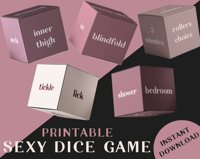 Printable Sex Dice Game Adult Games For Couples Fun Etsy Australia 