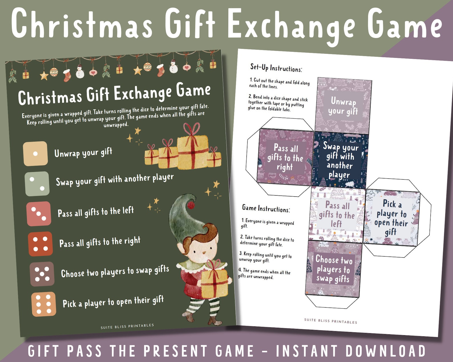 Printable Pass the Present Game Christmas Gift Exchange Game. - Etsy