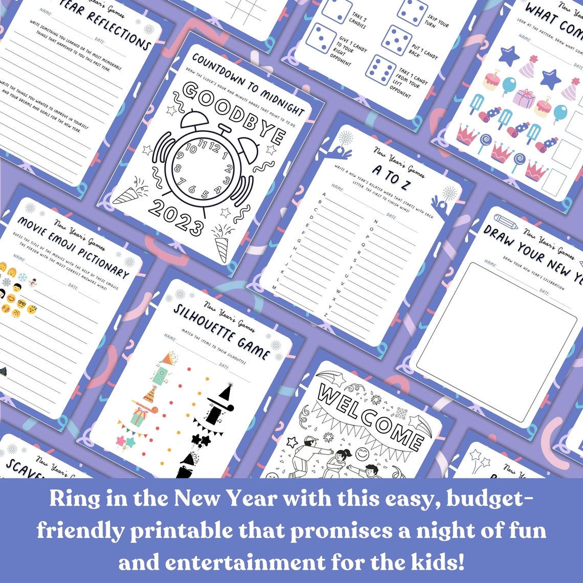 New Years Games Printable for Kids 20 New Years Eve Games Kids New ...