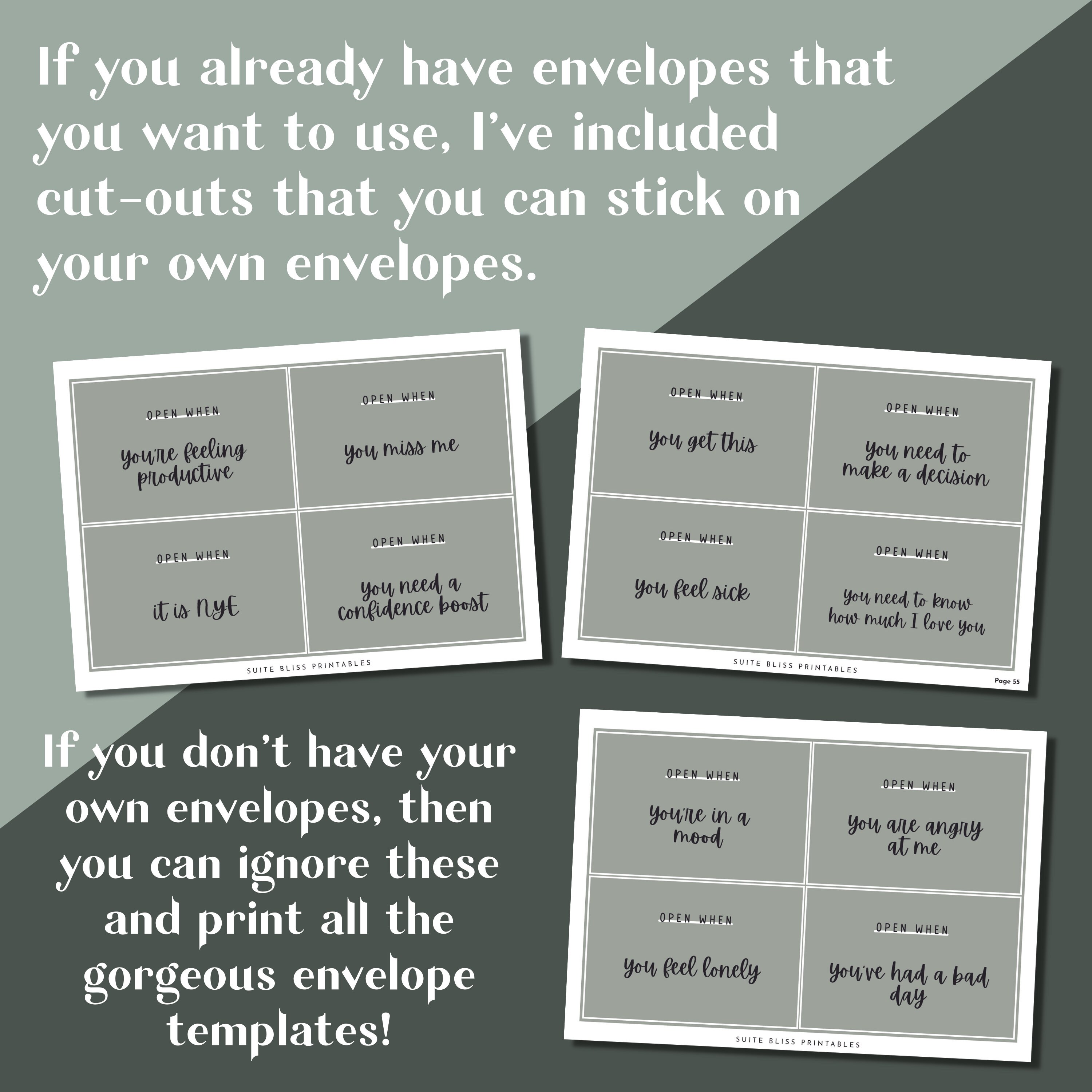 48 Printable Open When Letters for Boyfriend or Girlfriend. Open When ...