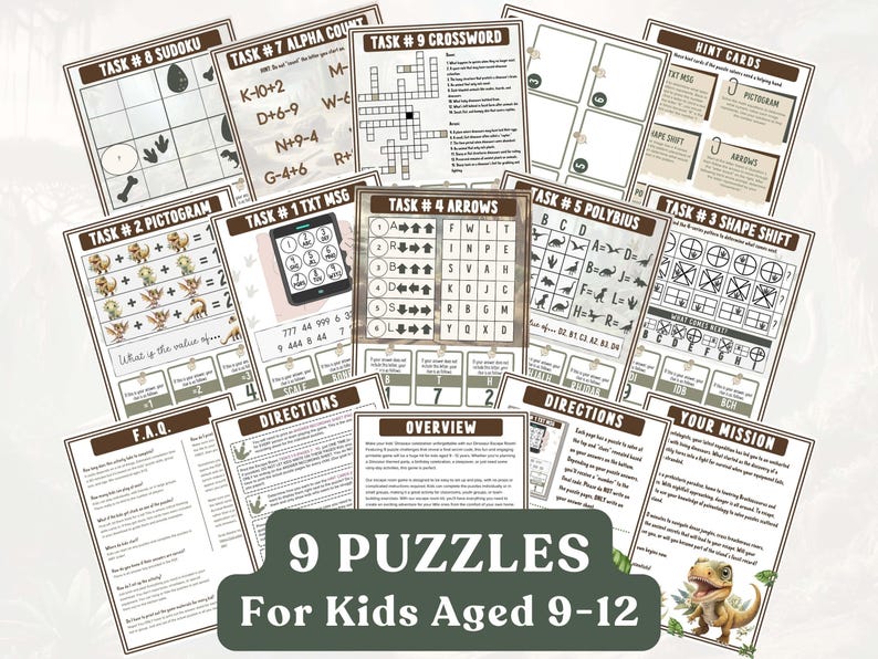 Printable Dinosaur Escape Room for Kids | Escape Room for Kids ...