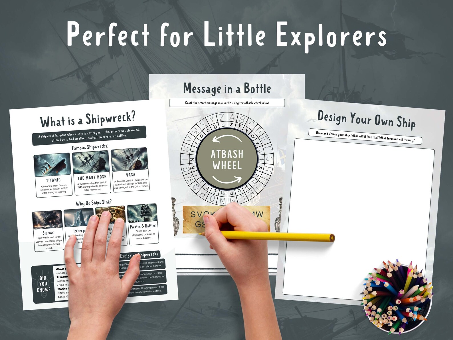 Shipwreck Activity Pack I Printable Shipwreck Activity I Ship Coloring ...