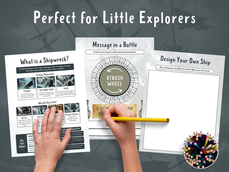 Shipwreck Activity Pack I Printable Shipwreck Activity I Ship Coloring ...